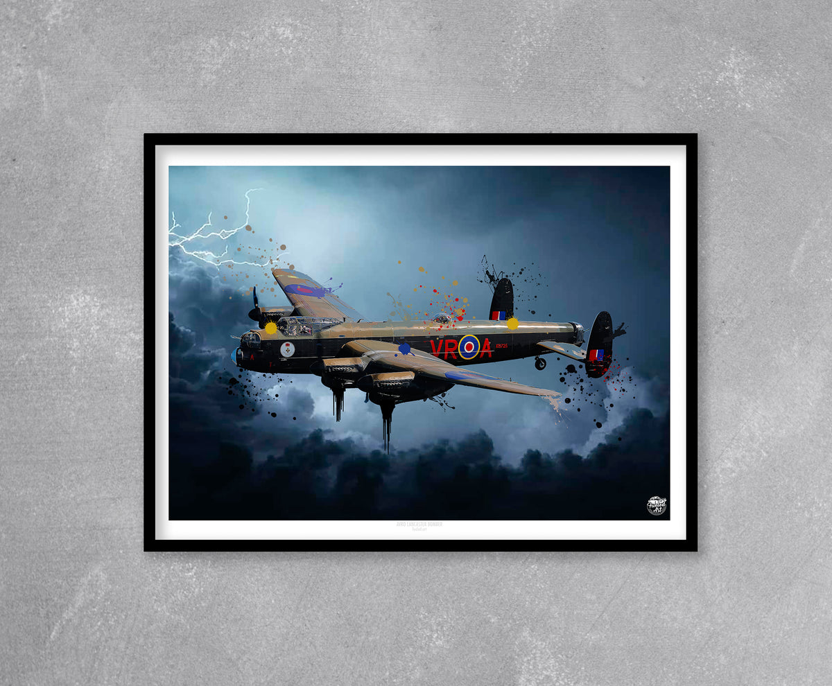 Avro Lancaster Bomber Print - Various Sizes. Aviation wall art – Fueled.art