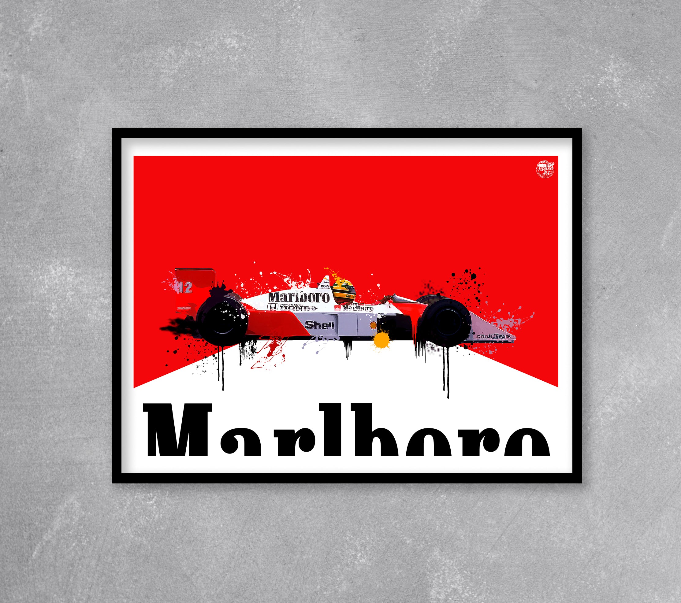 Ayrton Senna MP4/4 1988 McLaren F1 Print - Various Sizes. F1 gifts ...