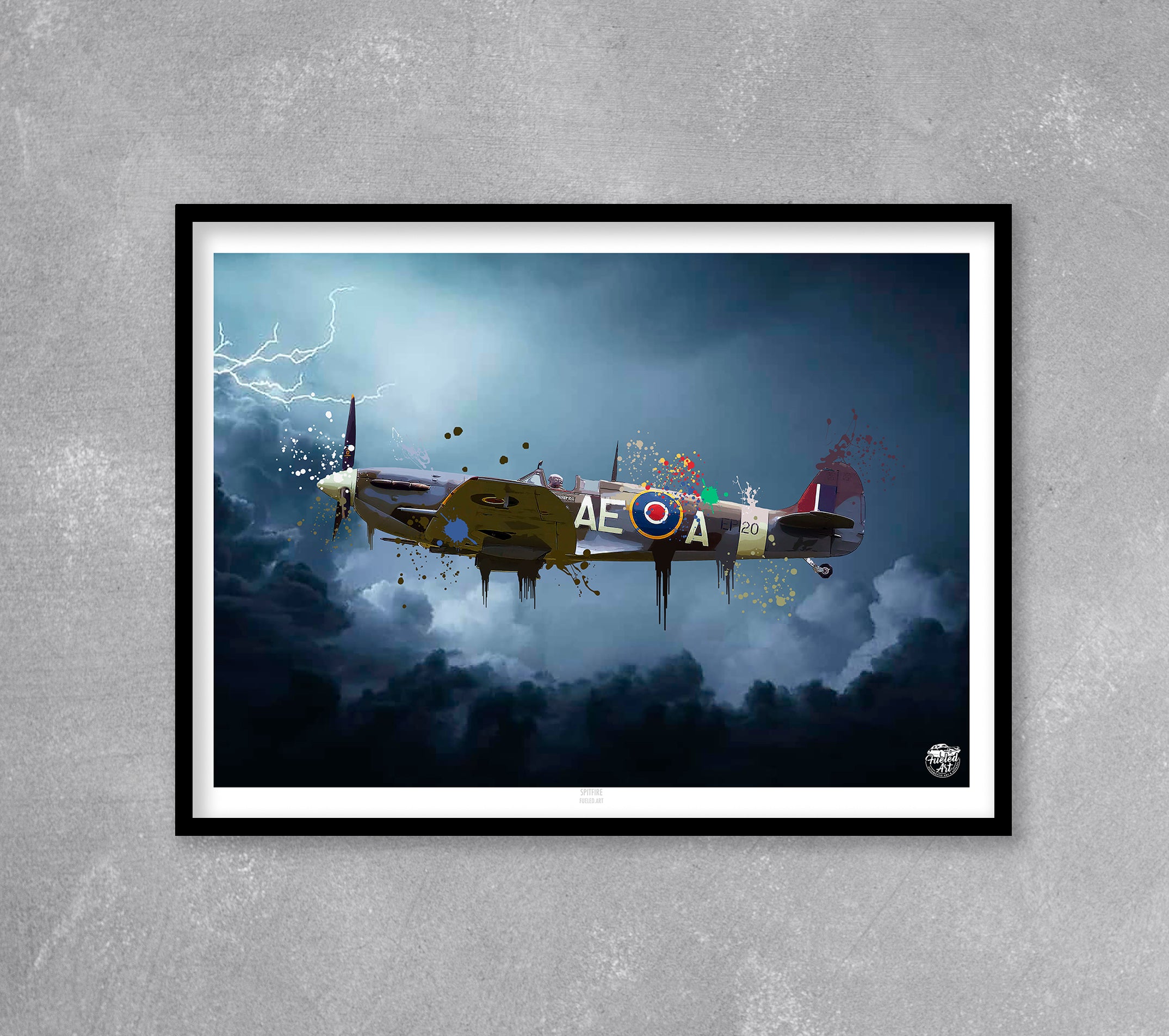 Spitfire Print - Various Sizes. Aviation wall art, World War Two print ...