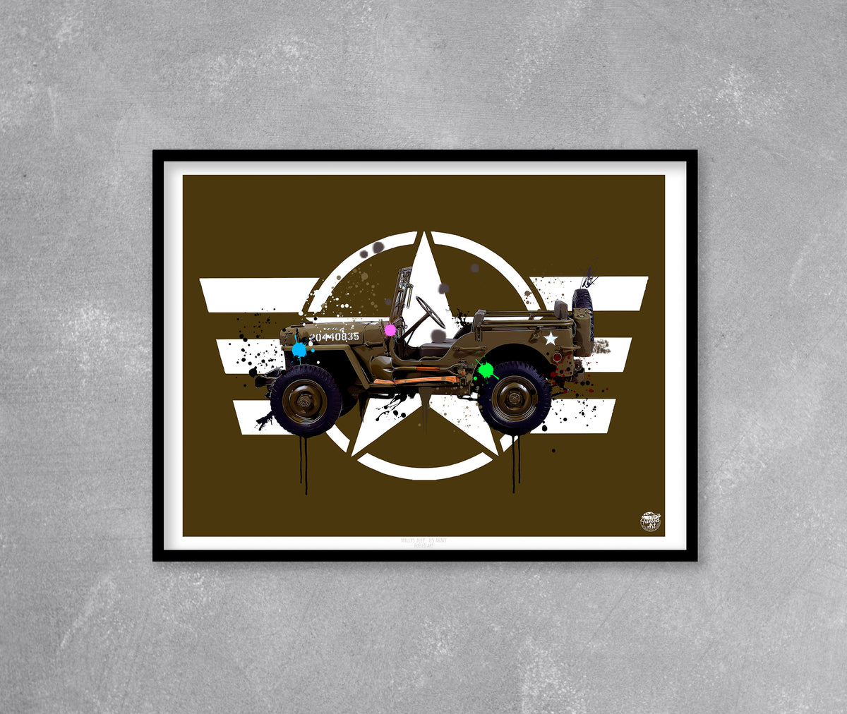Willys Jeep WW2 Print - Various Sizes. World War Two print, WW2 poster ...