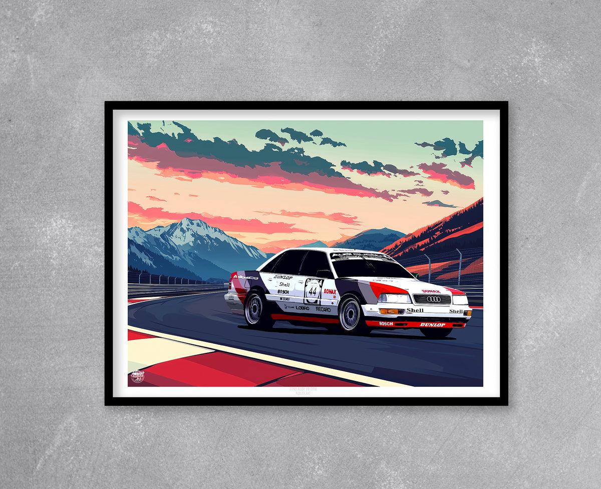 1990 Audi V8 DTM print - Various Sizes. Motorsport art print – Fueled.art