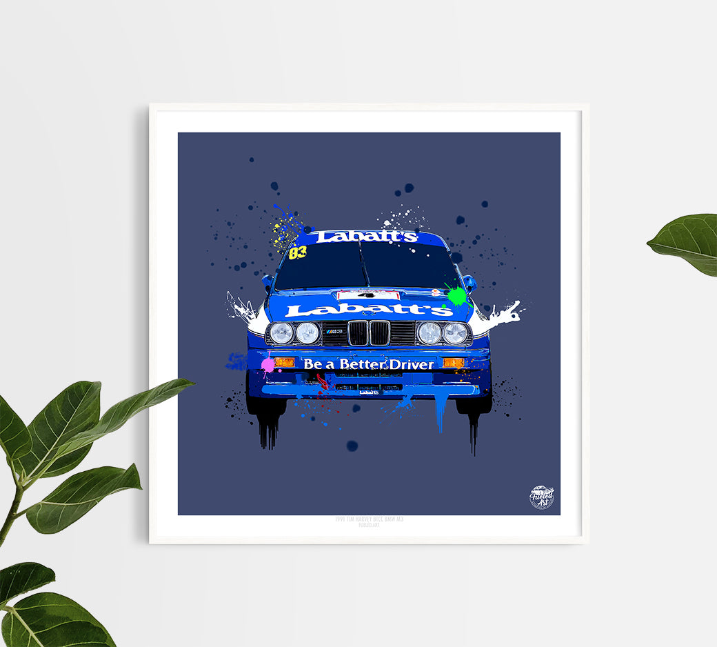BMW E30 M3 Tim Harvey BTCC print - Various Sizes. Tim Harvey wall art ...