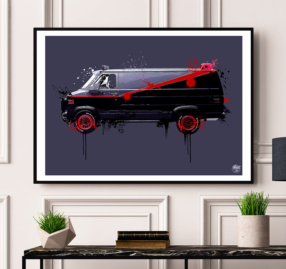 A-Team GMC Vandura Print - Various Sizes. Cult 80s TV poster, 80s gift ...