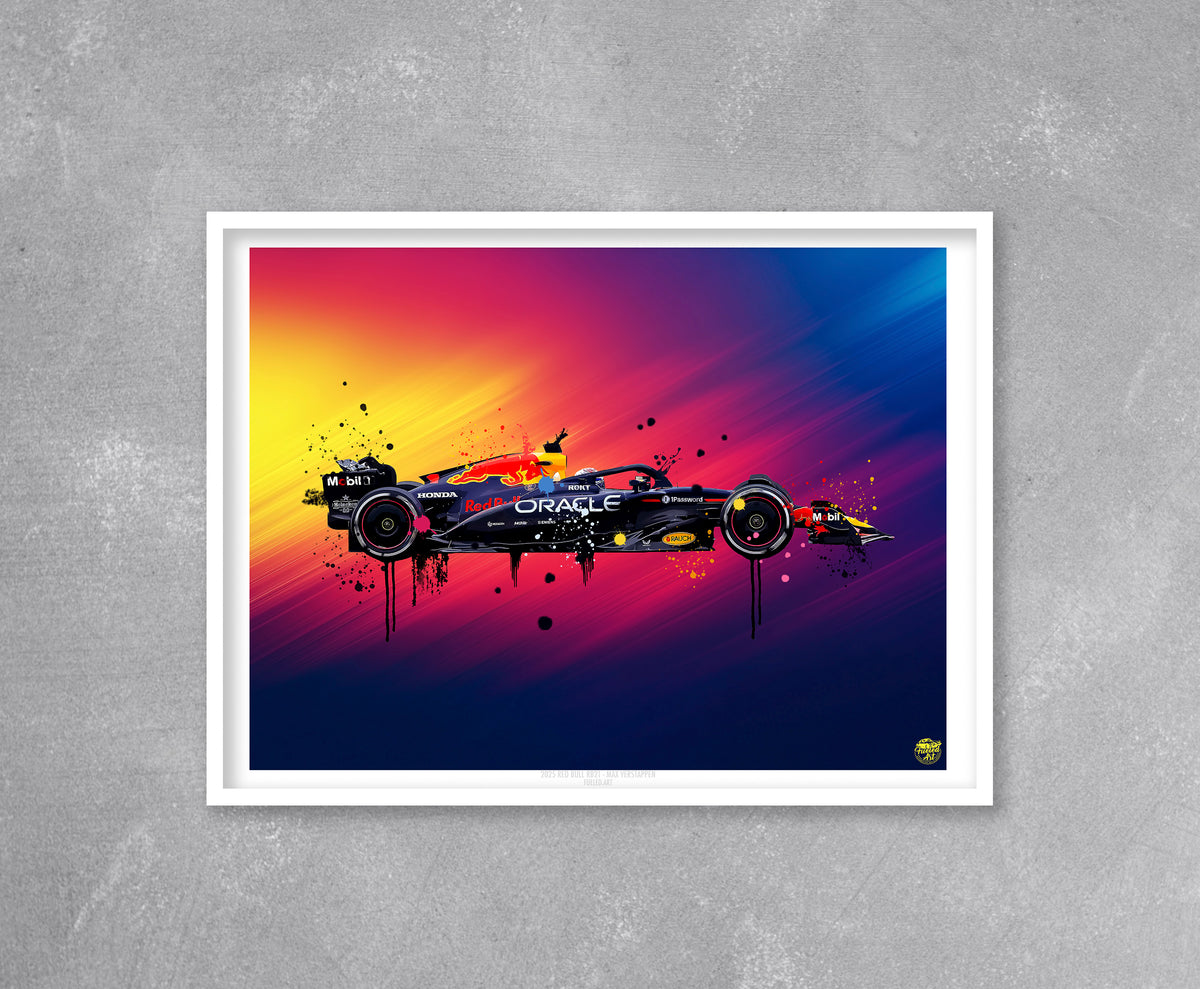 Max Verstappen 2025 Red Bull RB21 F1 print - Various Sizes. F1 decor ...