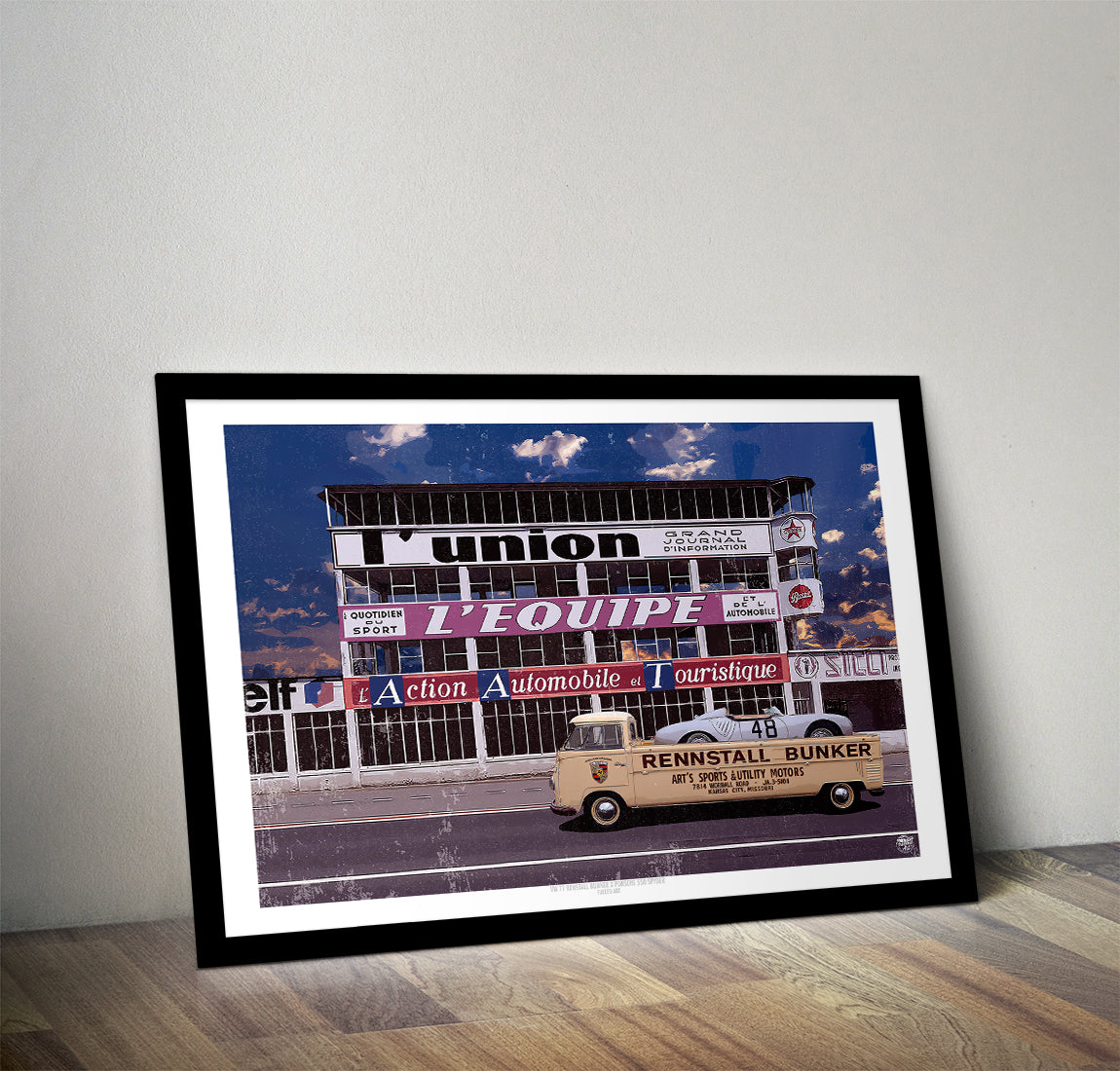 VW T1 Renstall Bunker x Porsche 550 Spyder Print - Various Sizes ...