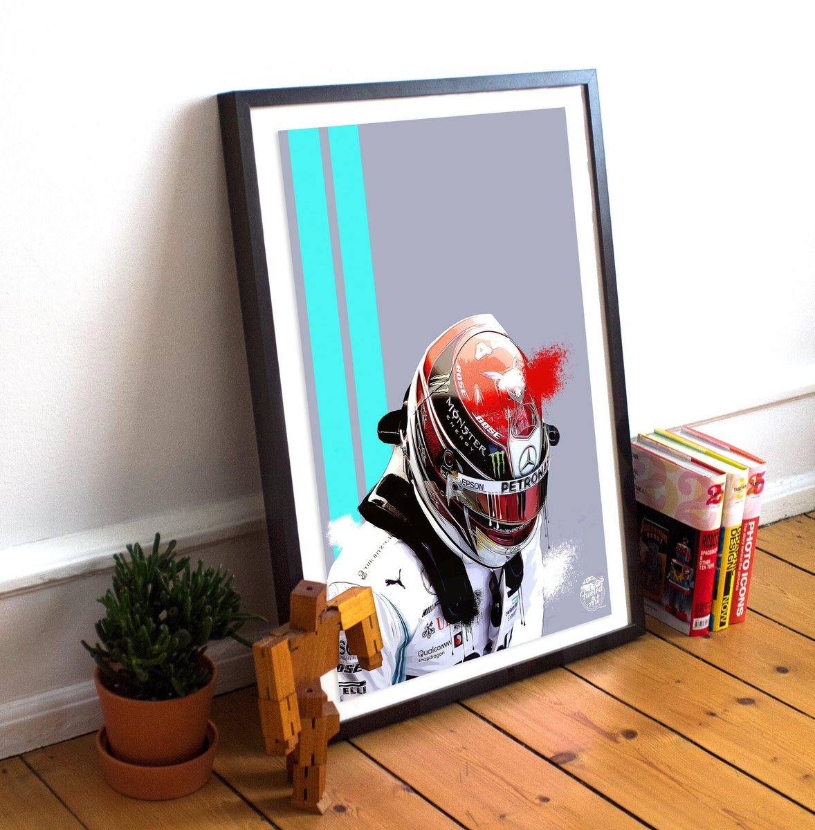 Lewis Hamilton F1 Print - Various Sizes. Formula 1 Wall Art, F1 decor ...